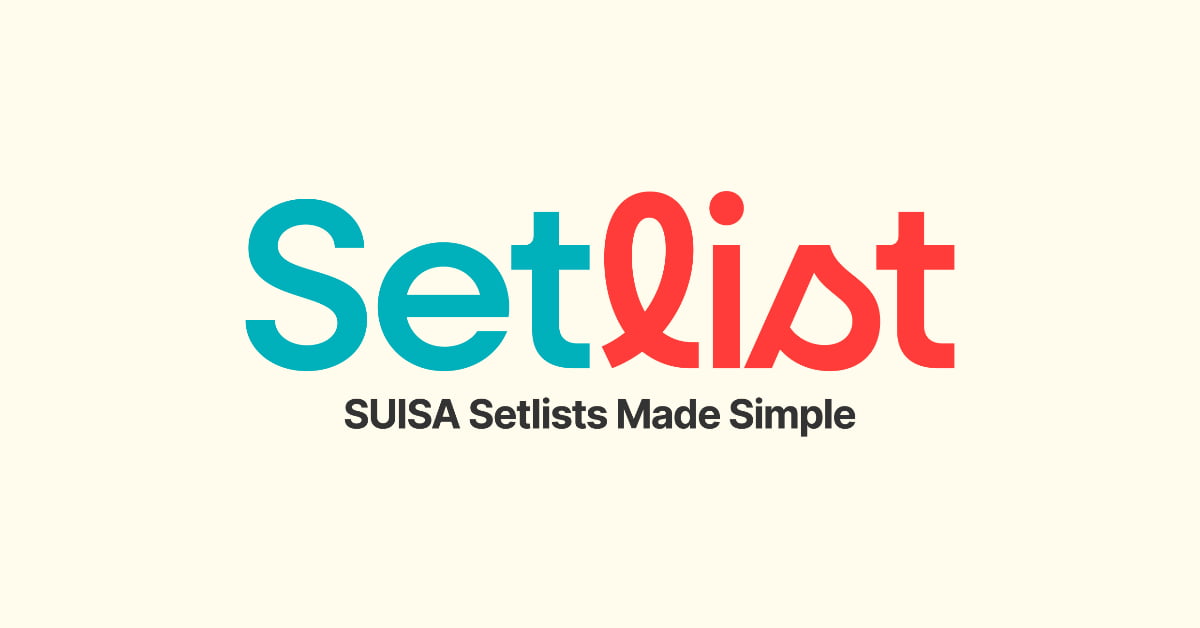 SUISA setlist for artists and organisers, easy and quick - Setlist